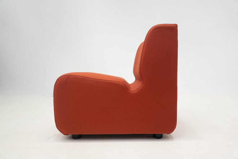 Mid-Century Modern Red Modular Sofa, Italy, 1970s For Sale at 1stDibs
