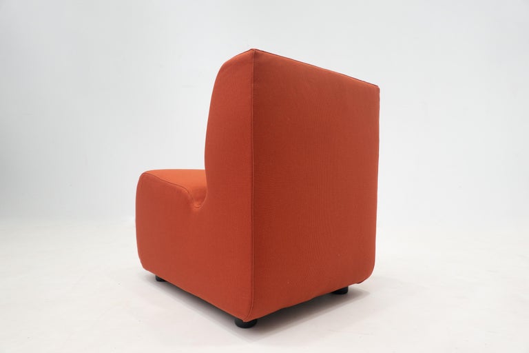 Mid-Century Modern Red Modular Sofa, Italy, 1970s For Sale at 1stDibs