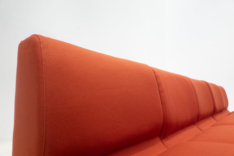 Mid-Century Modern Red Modular Sofa, Italy, 1970s For Sale at 1stDibs