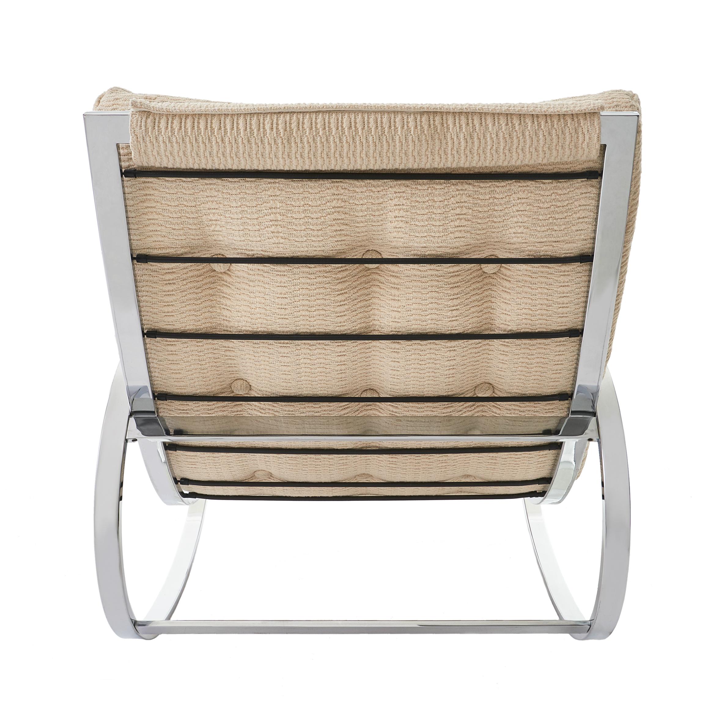Mid-Century Modern Renato Zevi for Selig 'Ellipse' Chrome Rocking Chair ...