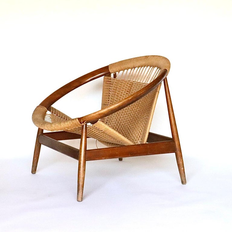 Mid-Century Modern Ringstol Lounge Chair by Illum Wikkelsø For Sale at ...