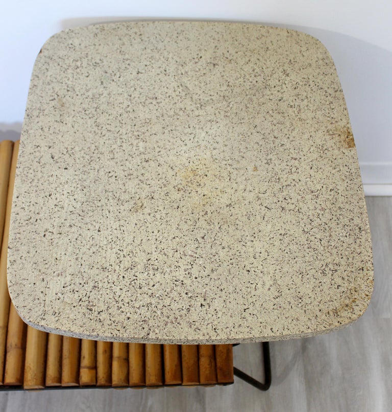 Mid-Century Modern Ritts Bamboo Wrought Iron Sofa Chair Table Living ...