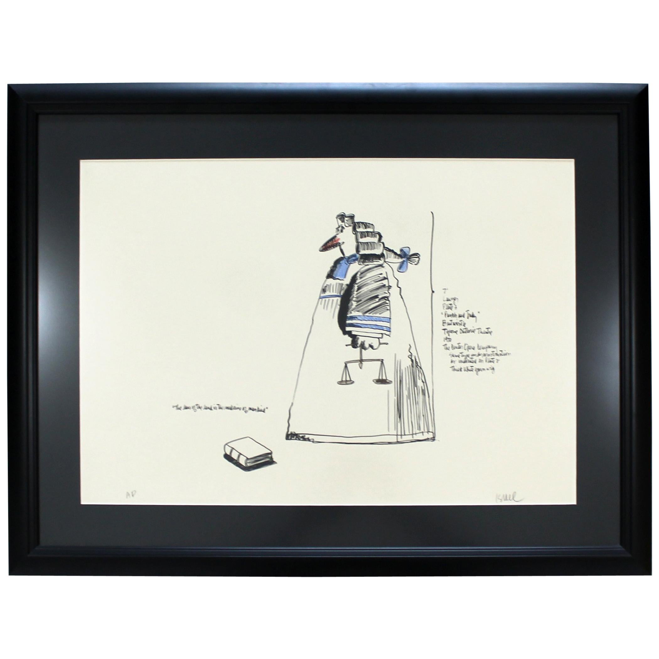 Mid-Century Modern Robert Israel Signed AP Hand Colored Lithograph ...