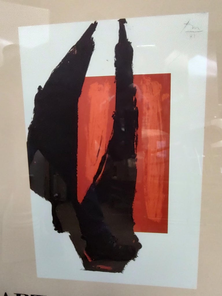Mid-Century Modern Robert Motherwell Poster Chicago Exhibit, 1981 For ...