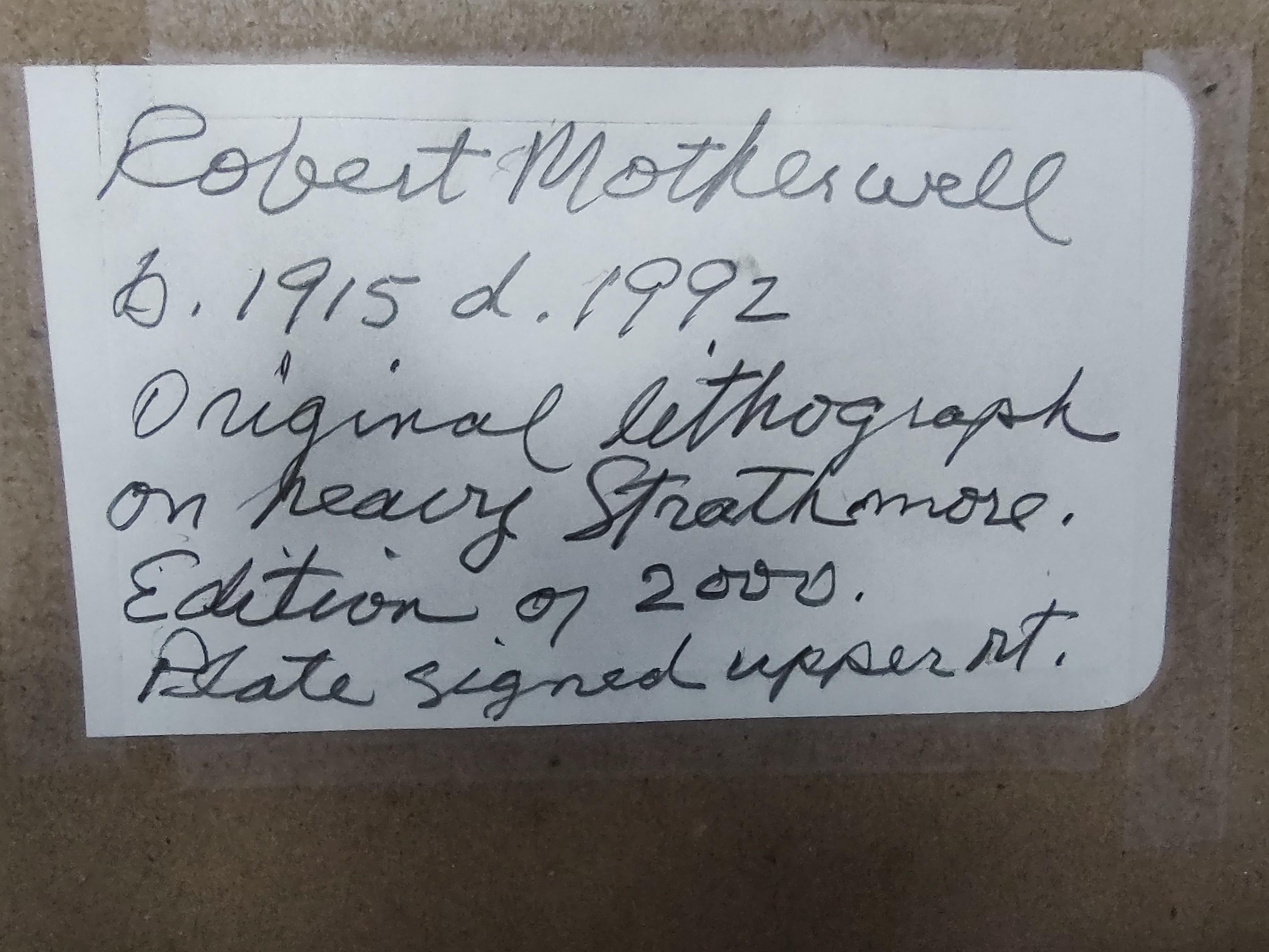 Mid-Century Modern Robert Motherwell Poster Chicago Exhibit, 1981 at ...