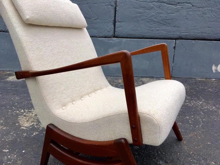 Mid-Century Modern Rocking Lounge Chair Contour at 1stDibs
