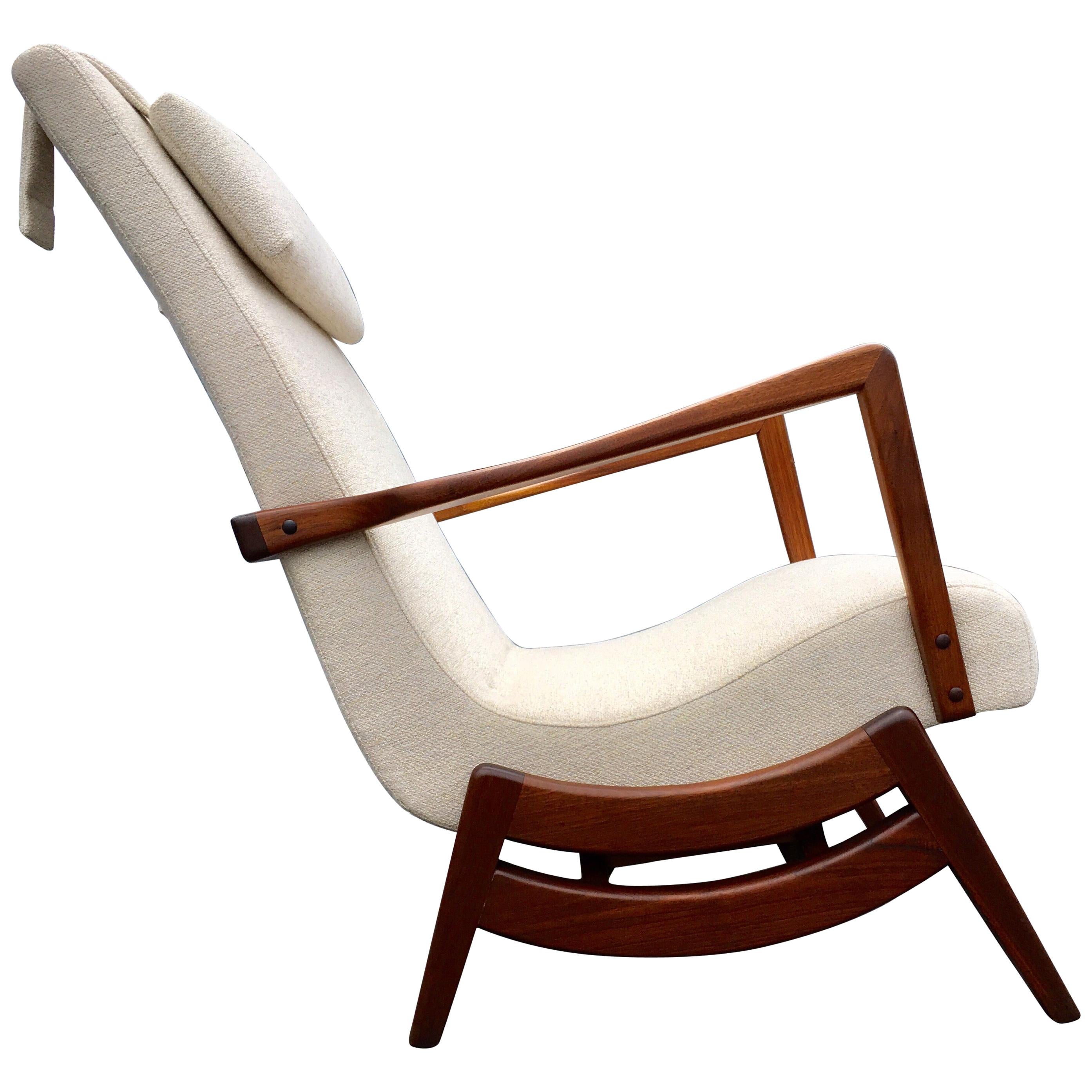 Mid-Century Modern Rocking Lounge Chair Contour at 1stDibs