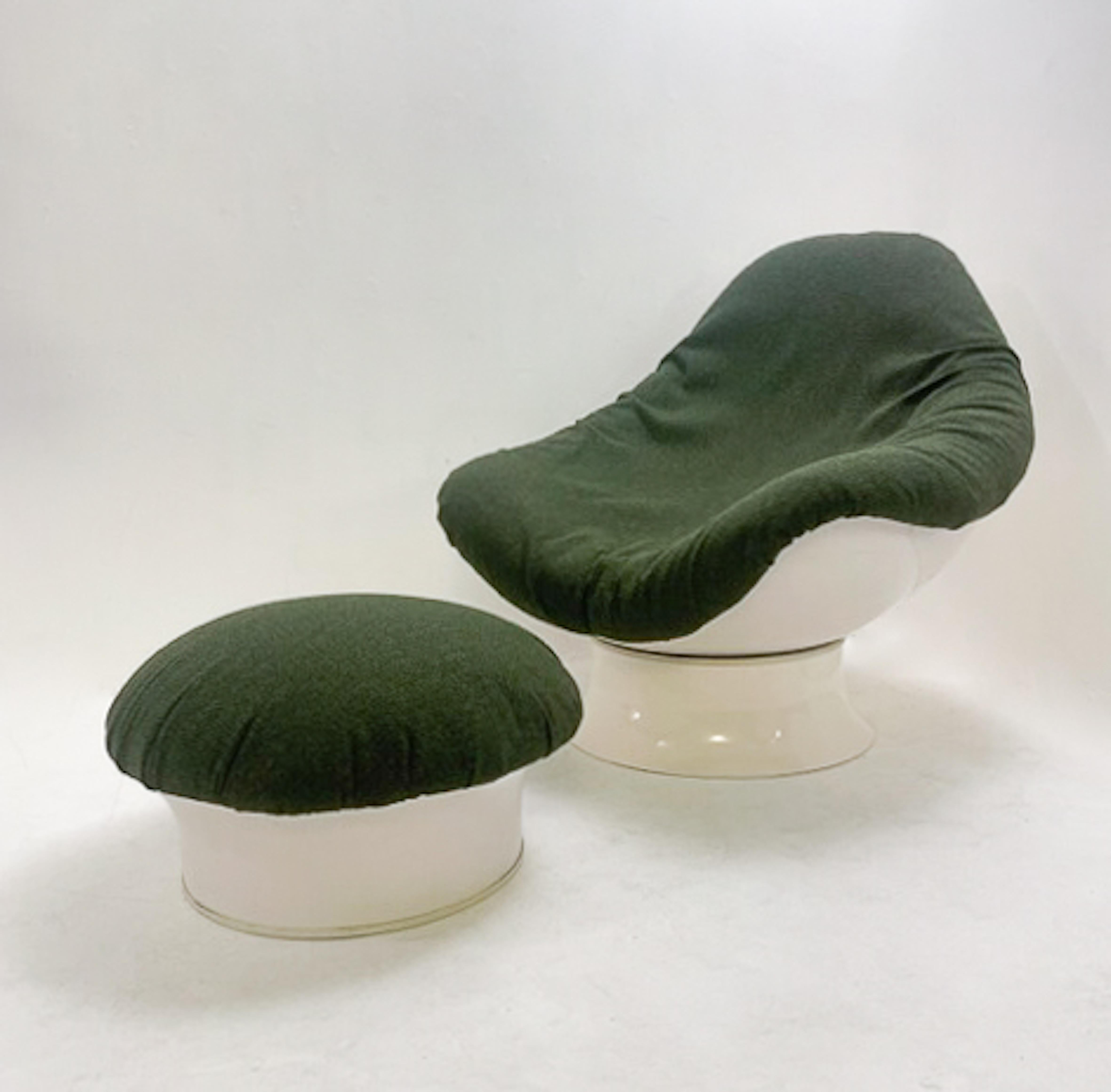 Mid-Century Modern Rodica Lounge Chair and Ottoman by Mario Brunu For ...