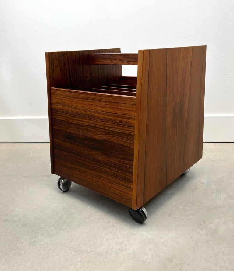 Mid-Century Modern Rolf Hesland Rosewood Magazine Rack by Bruksbo of ...