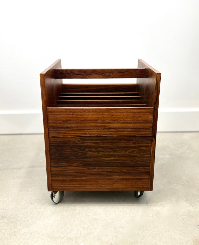 Mid-Century Modern Rolf Hesland Rosewood Magazine Rack by Bruksbo of ...