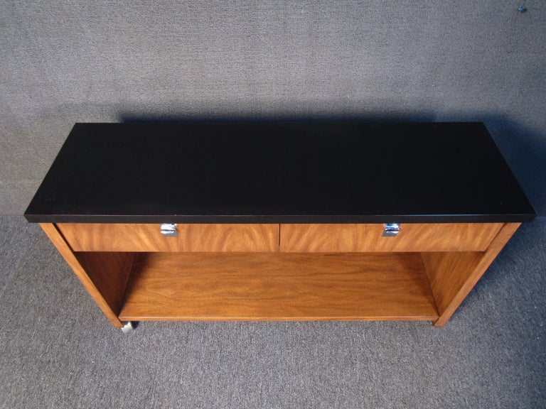 Mid-Century Modern Rolling Console Table by J.B. Van Sciver For Sale at ...