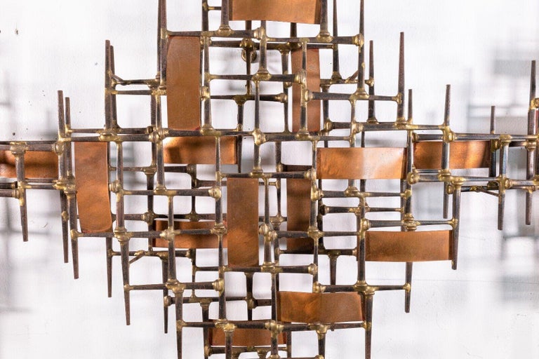 Mid-Century Modern Ron Schmidt Brutalist Nail Sculpture For Sale at 1stDibs