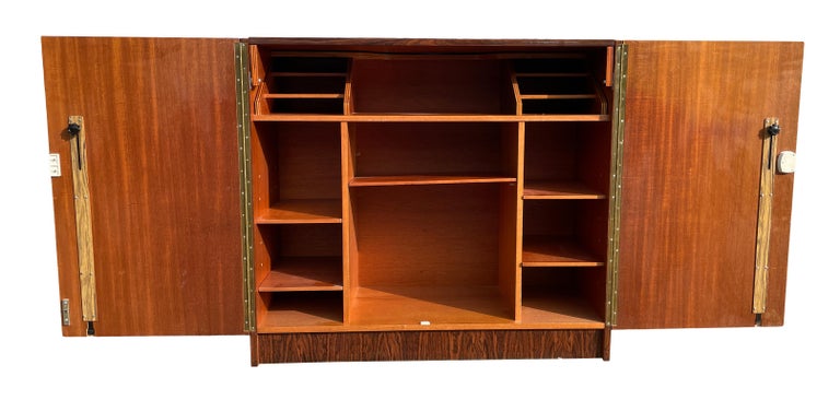 Mid-Century Modern Rosewood Desk Magic Box Made in Brazil with Key For ...