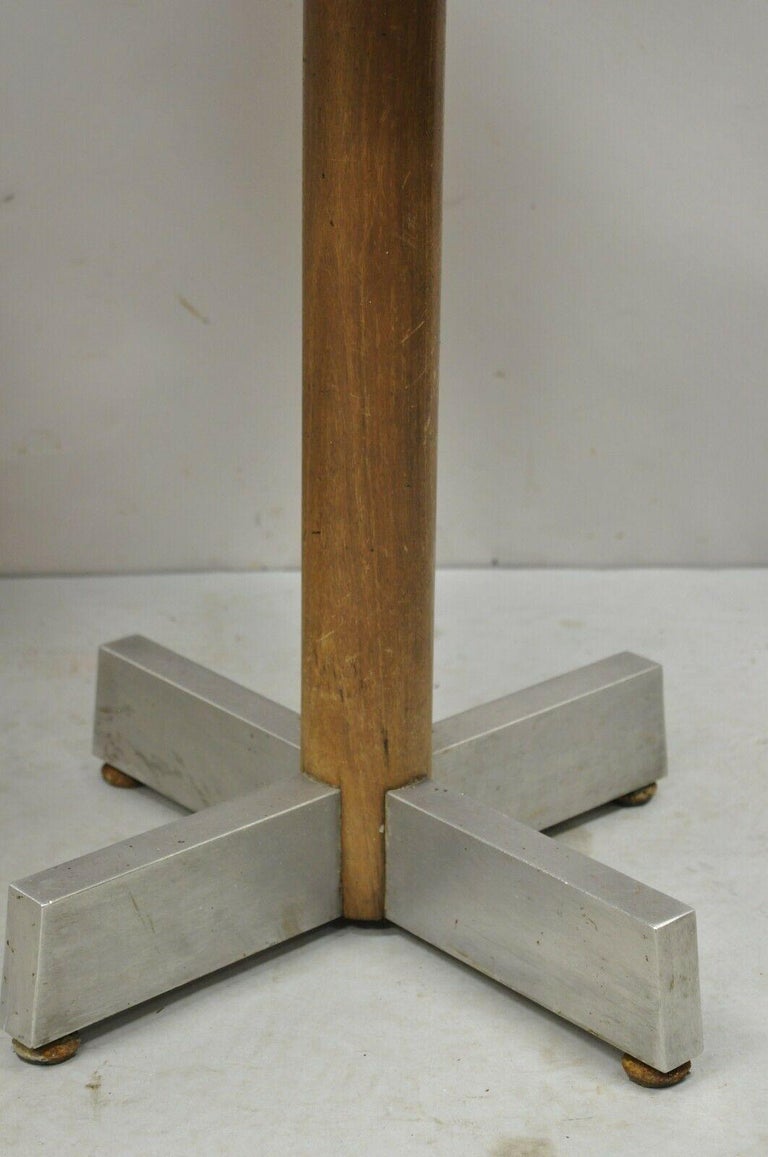 Mid Century Modern Round Granite Top Metal Star Base Side Tables - a ...