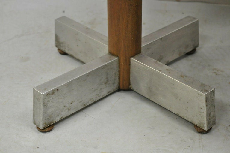 Mid Century Modern Round Granite Top Metal Star Base Side Tables - a ...