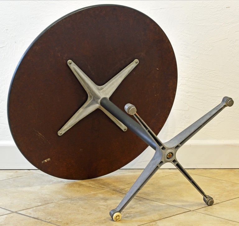 Mid-Century Modern Round Herman Miller Laminate Table by Charles and ...