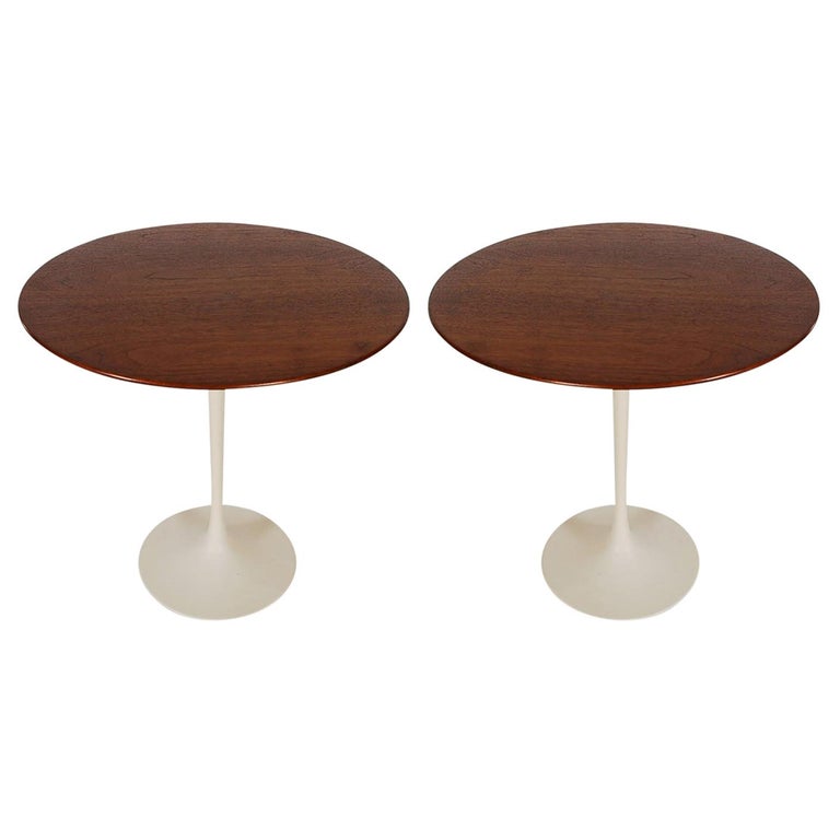 Mid-Century Modern Round Tulip End or Side Tables by Eero Saarinen for ...