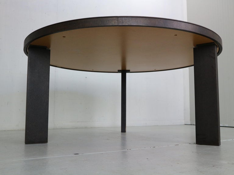 Mid-Century Modern Round Wenge Dinning Table, 1980, Italy For Sale at ...