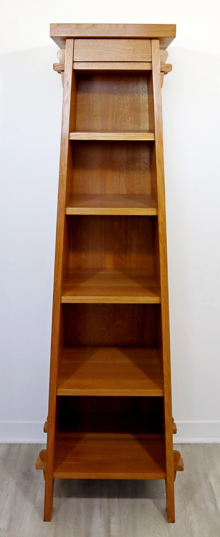 Mid-Century Modern Roycroft Asian Style Tall Shelving Unit Bookcase and ...