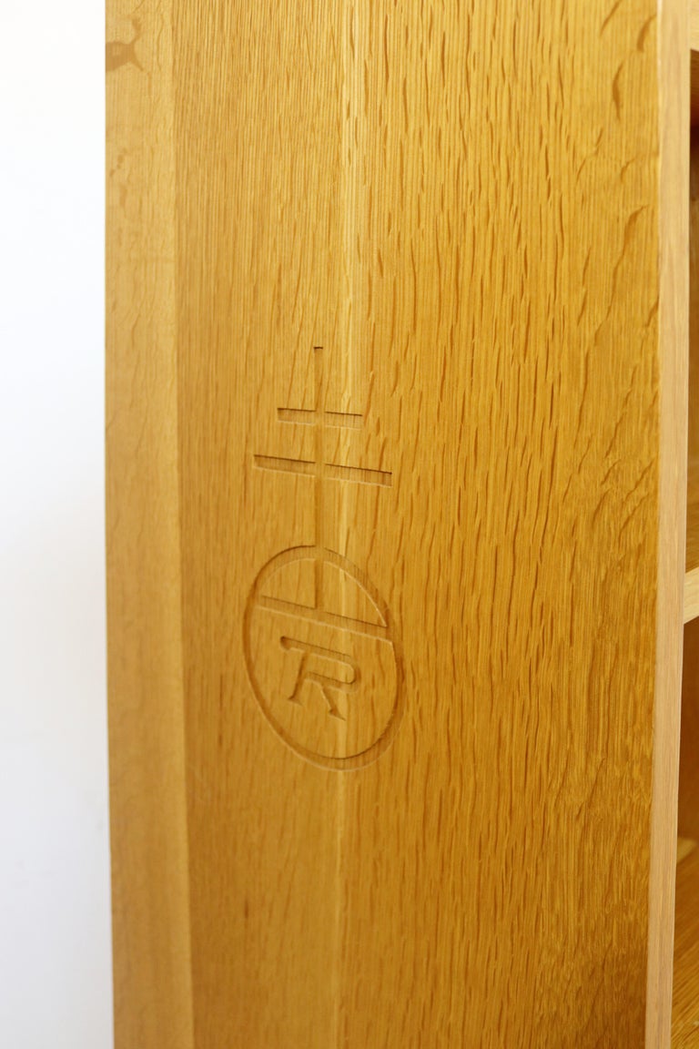 Mid-Century Modern Roycroft Asian Style Tall Shelving Unit Bookcase and ...