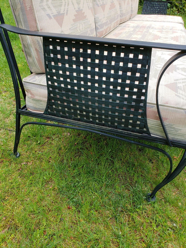 Mid-Century Modern Russell Woodard Wrought Iron Ten-Piece Patio Set at ...
