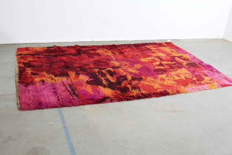 Mid-Century Modern Rya Shag Rug For Sale at 1stDibs
