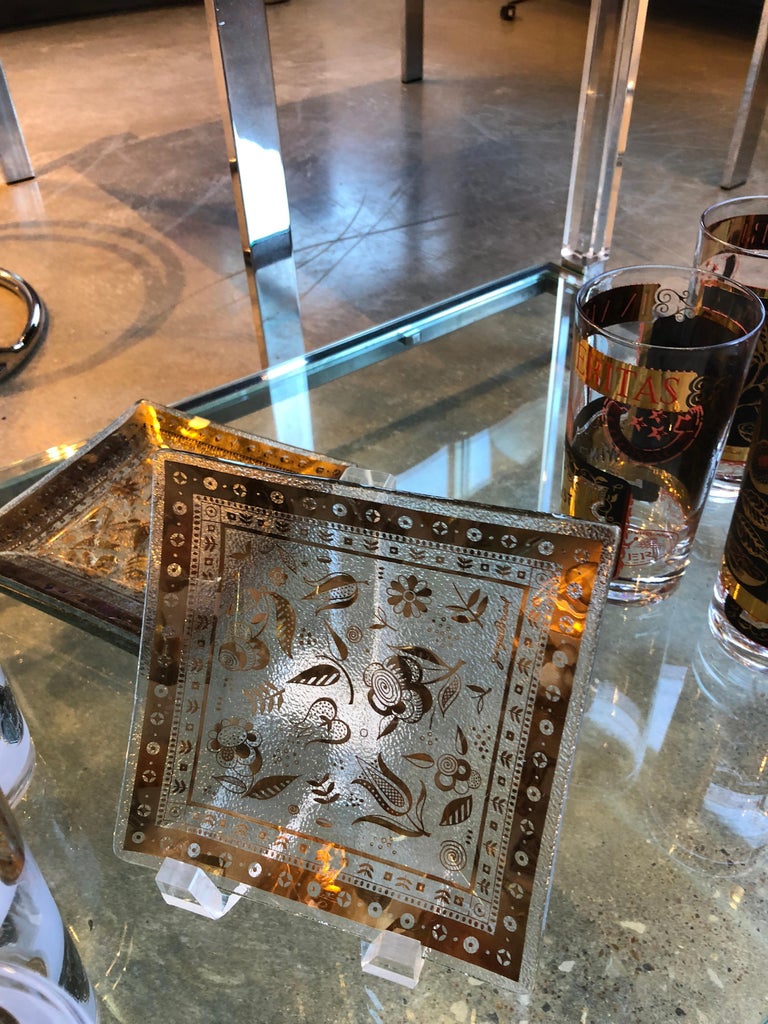 Mid Century Modern S/4 Signed Georges Briard "Persian Garden" Gilt ...