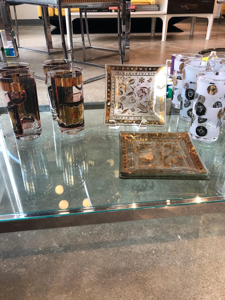 Mid Century Modern S/4 Signed Georges Briard "Persian Garden" Gilt ...