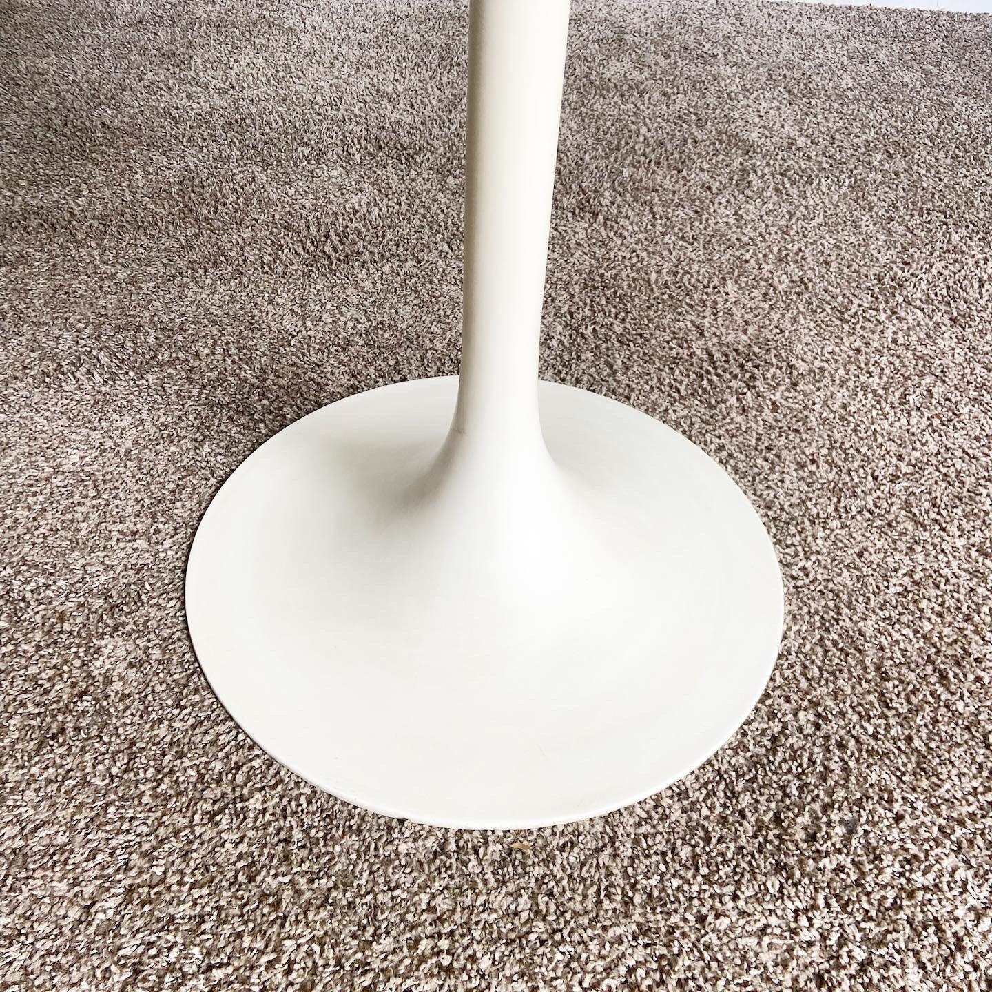 Mid Century Modern Saarinen Style White Circular Tulip Table For Sale ...