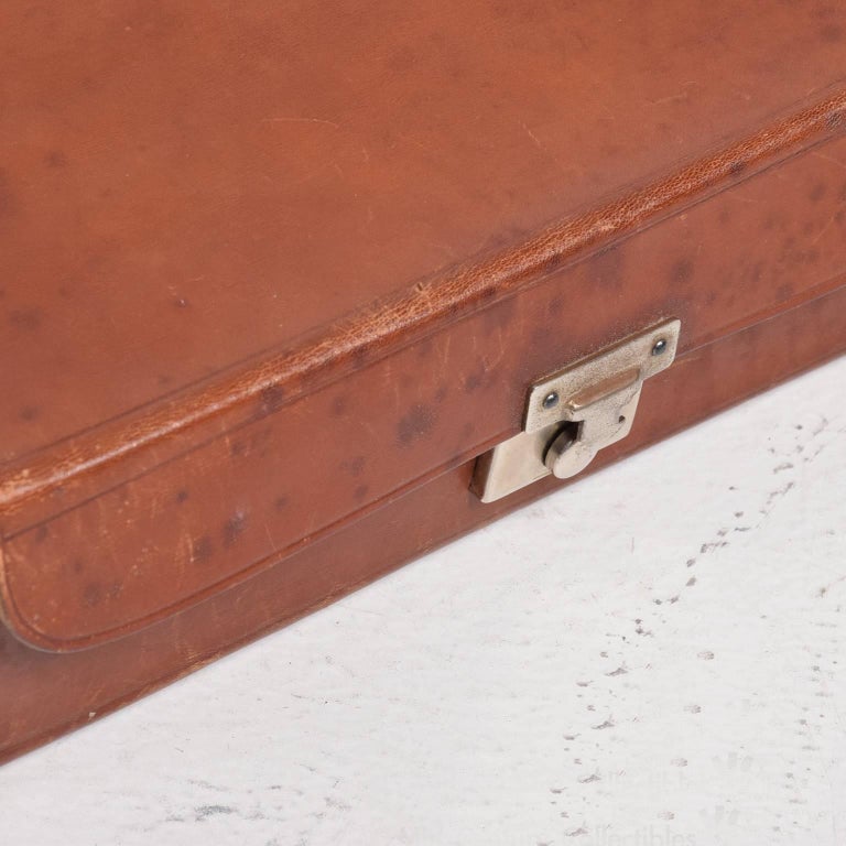 Mid-Century Modern Saddle Leather Box with Lock at 1stDibs | leather ...