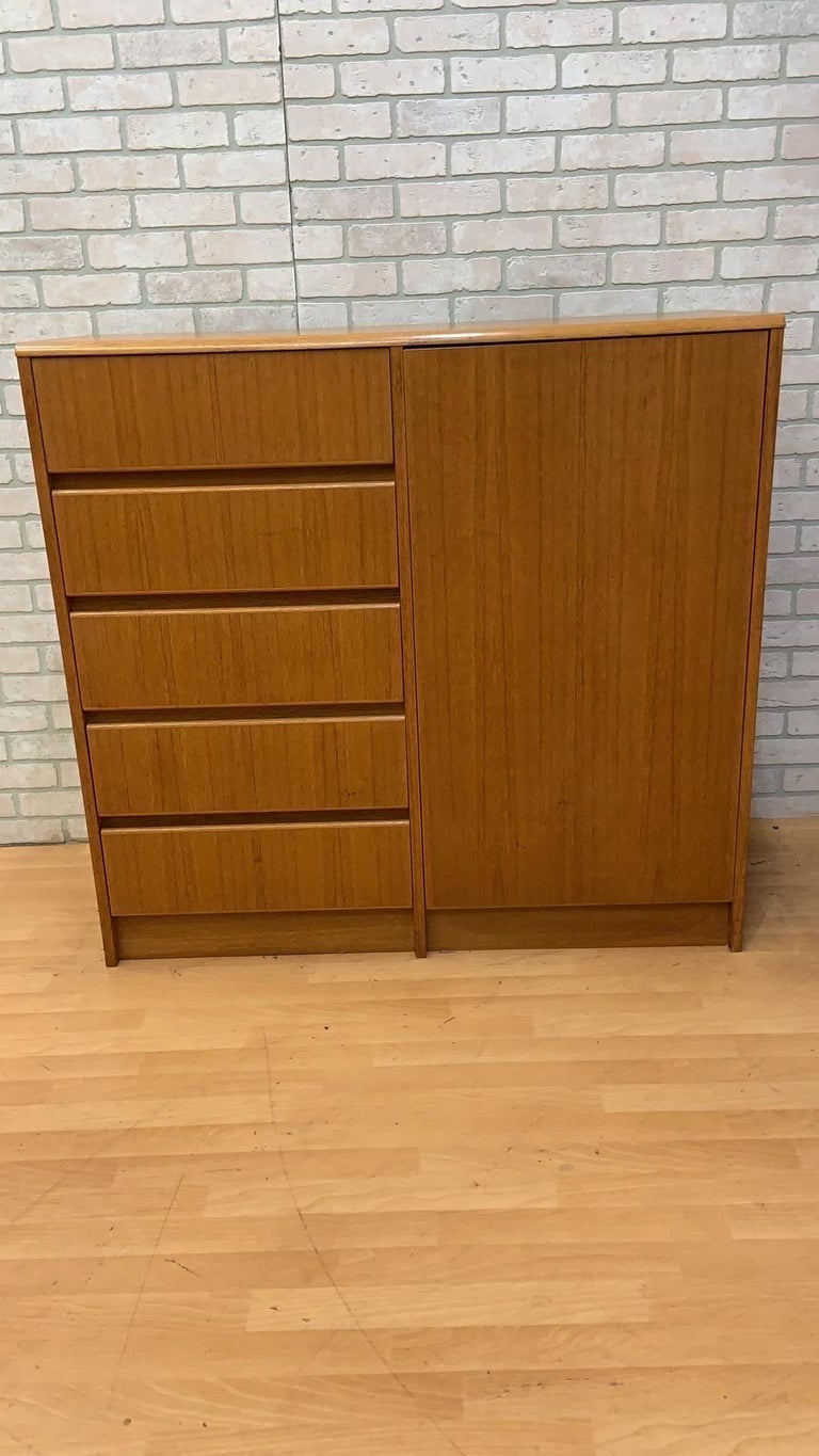 Mid-Century Modern Sannemann Danish Bachelor Wardrobe Chest For Sale at ...