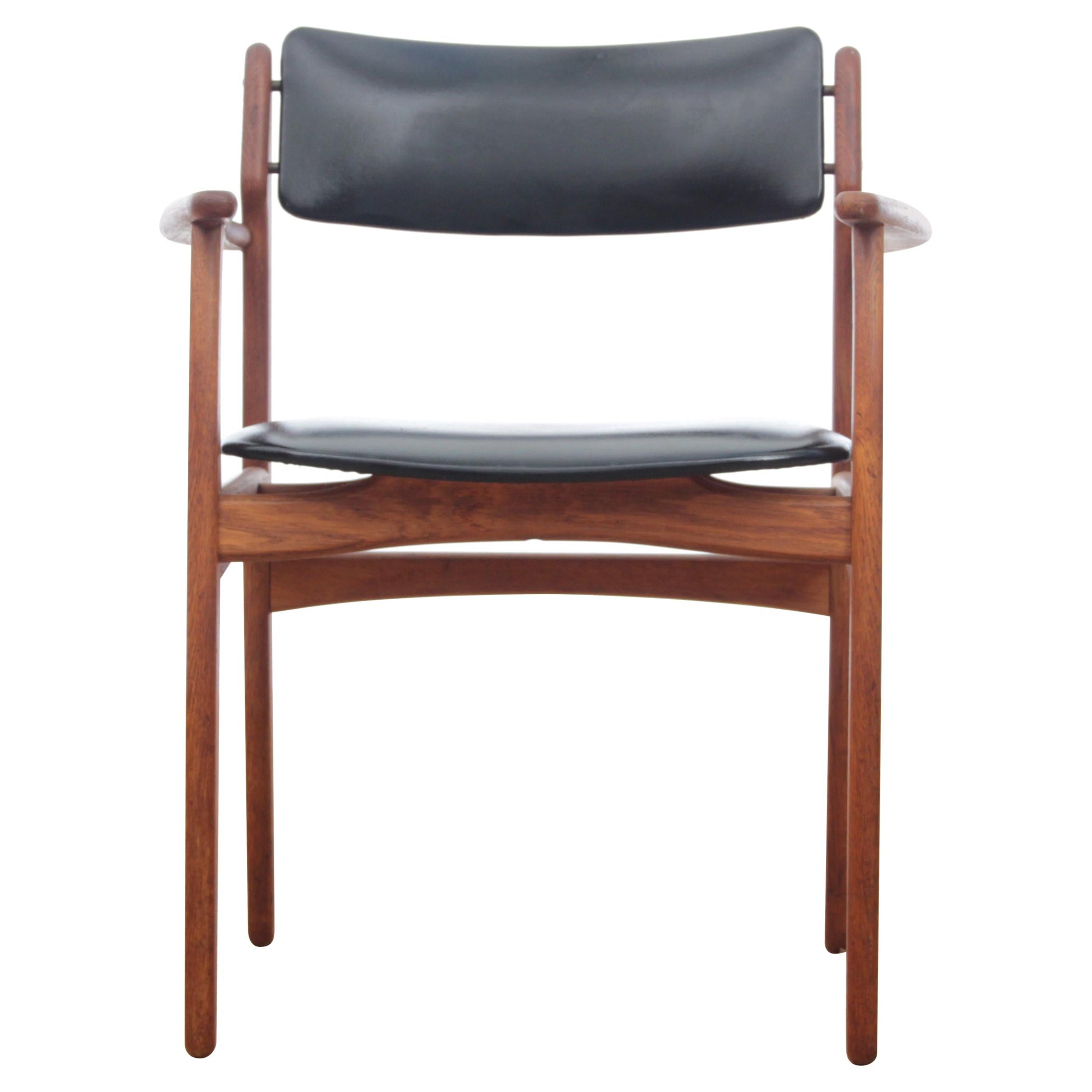 Mid-Century Modern Scandinavian Arm Chair in Teak by Erik Buck at 1stDibs