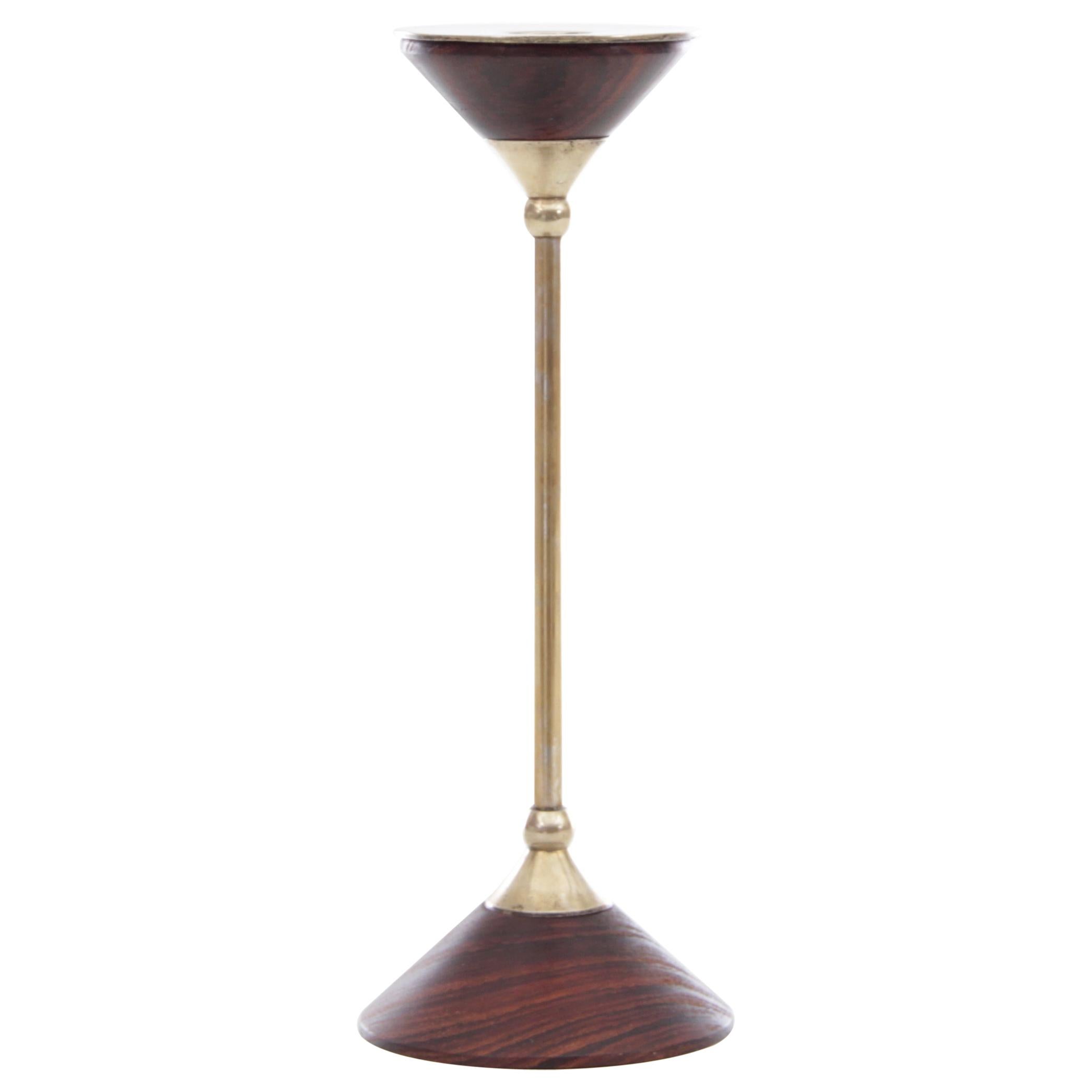 Mid-Century Modern Translucent Glass Doric Column Candlesticks For Sale ...