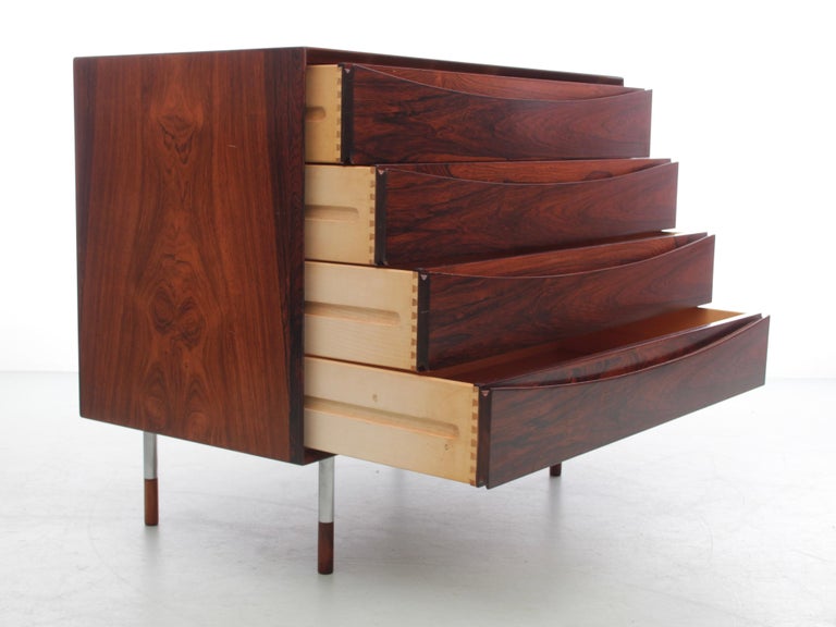 Mid-Century Modern Scandinavian Chest of Drawers in Rosewood by Arne ...