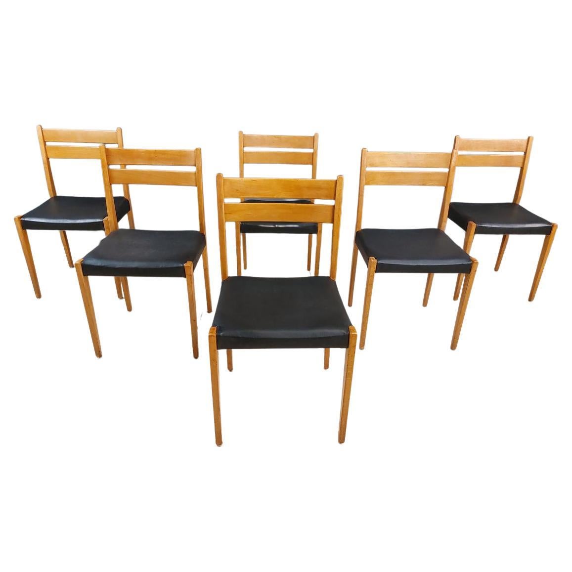 Mid Century Modern Scandinavian Dining Chairs - Set of 6 For Sale at ...