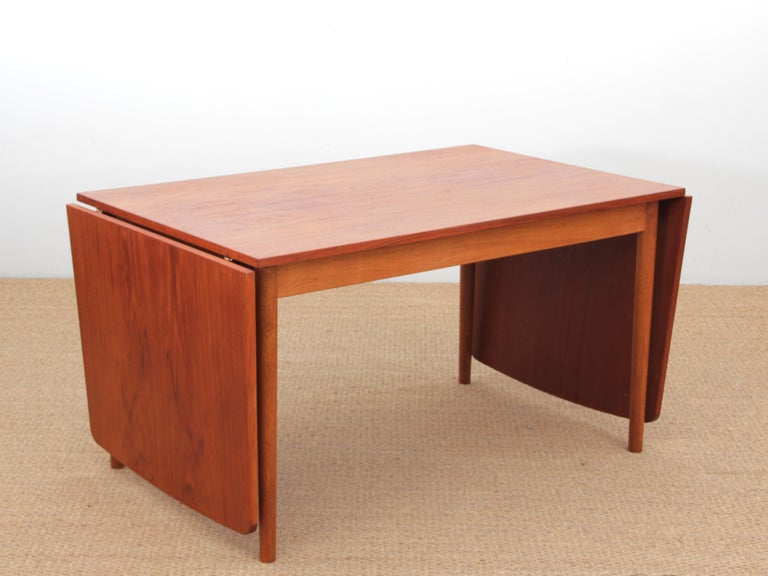 Mid-Century Modern Scandinavian Dining Table with Drop Leaves For Sale ...