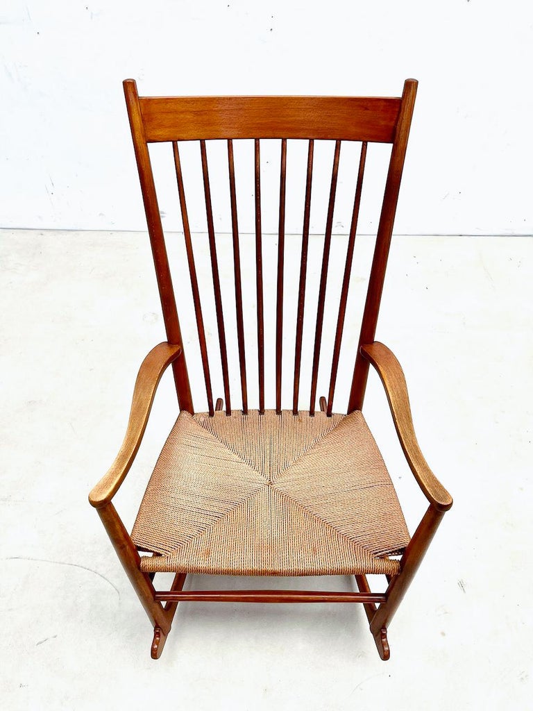 Mid-Century Modern Scandinavian Rocking Chair Model J16 by Hans Wegner ...