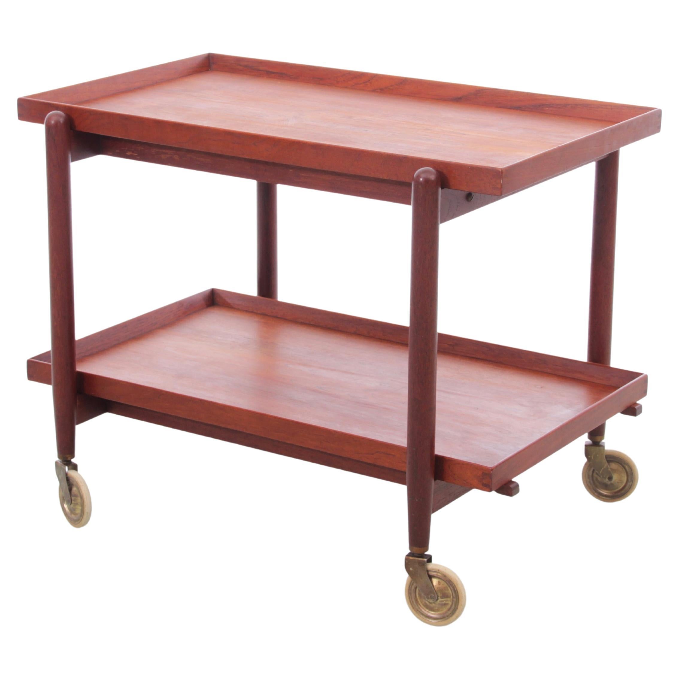 Vintage Scandinavian Modern Teak Expanding Bar or Cocktail Cart by Poul ...
