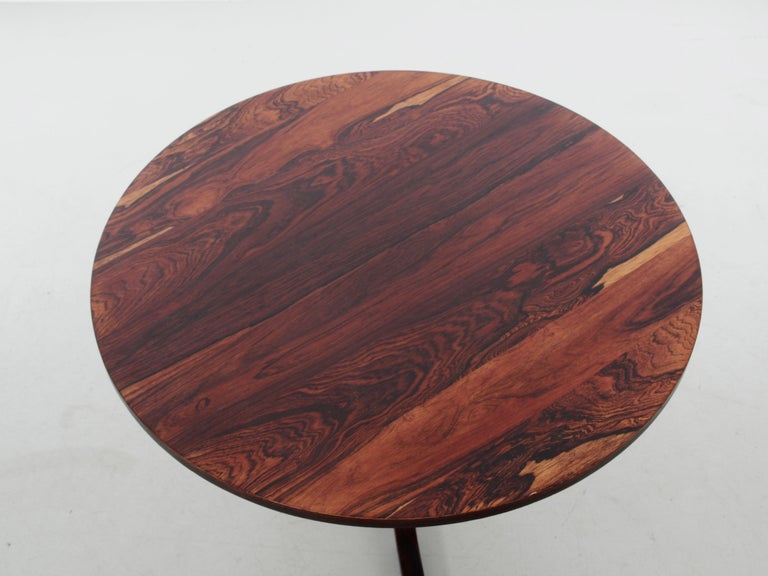 Mid century modern scandinavian side table in rosewood For Sale at 1stDibs