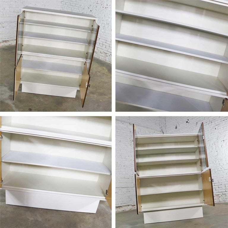 Mid-Century Modern Scandinavian Style China Display Cabinet, White Case ...