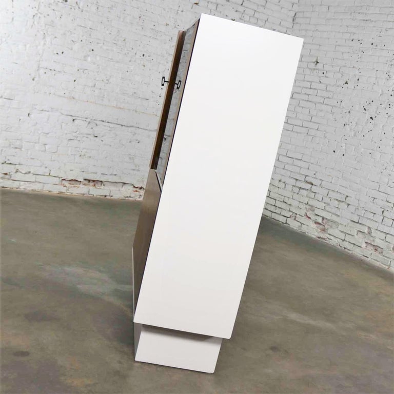 Mid-Century Modern Scandinavian Style China Display Cabinet, White Case ...