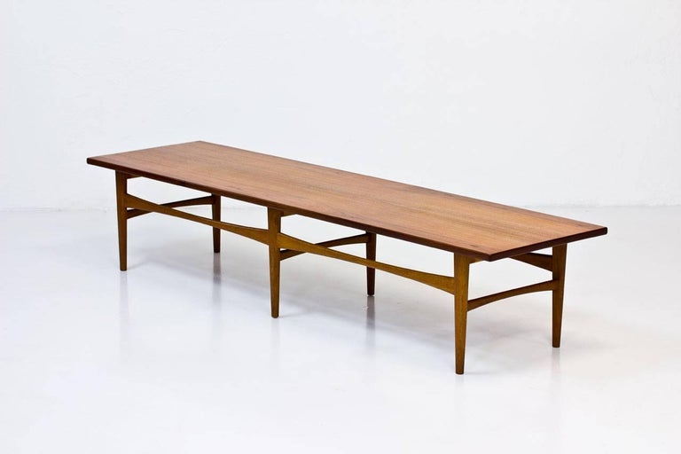 Mid-Century Modern Scandinavian Teak and Oak Bench by Eric Johansson ...
