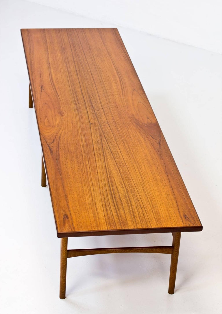Mid-Century Modern Scandinavian Teak and Oak Bench by Eric Johansson ...
