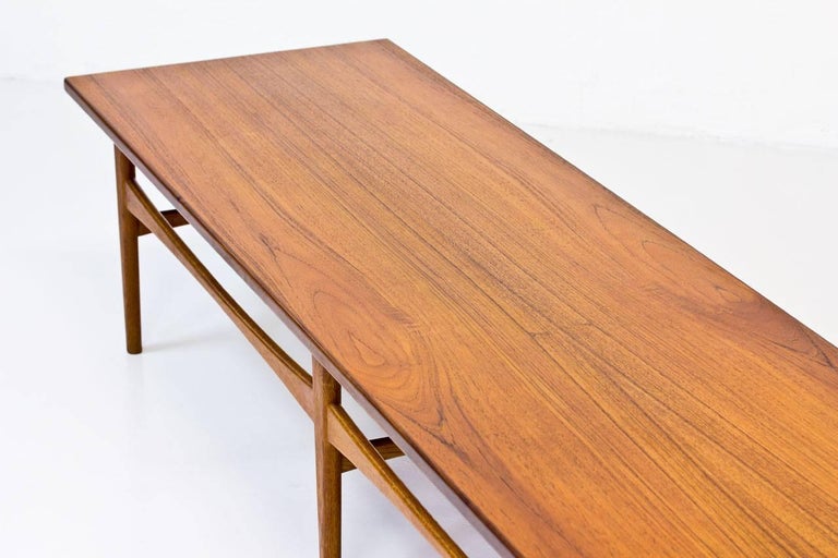 Mid-Century Modern Scandinavian Teak and Oak Bench by Eric Johansson ...