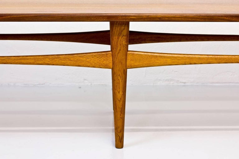 Mid-Century Modern Scandinavian Teak and Oak Bench by Eric Johansson ...