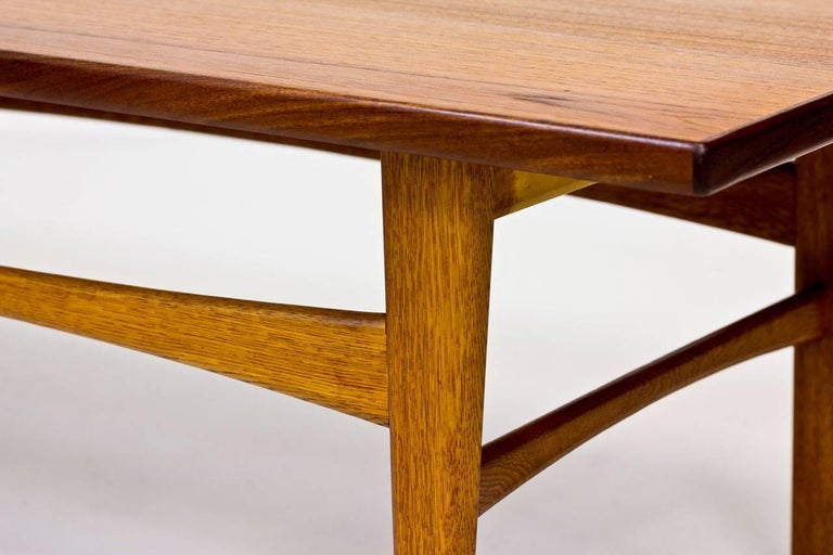 Mid-Century Modern Scandinavian Teak and Oak Bench by Eric Johansson ...