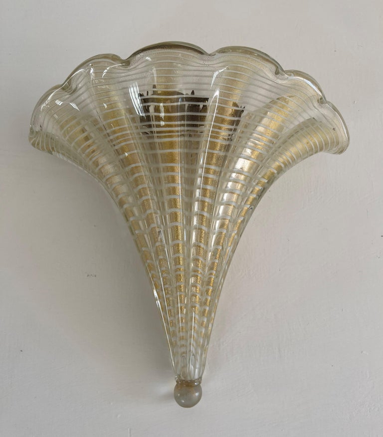 Mid-Century Modern Sconce Designed by Barovier Toso, Italy, circa 1960 ...