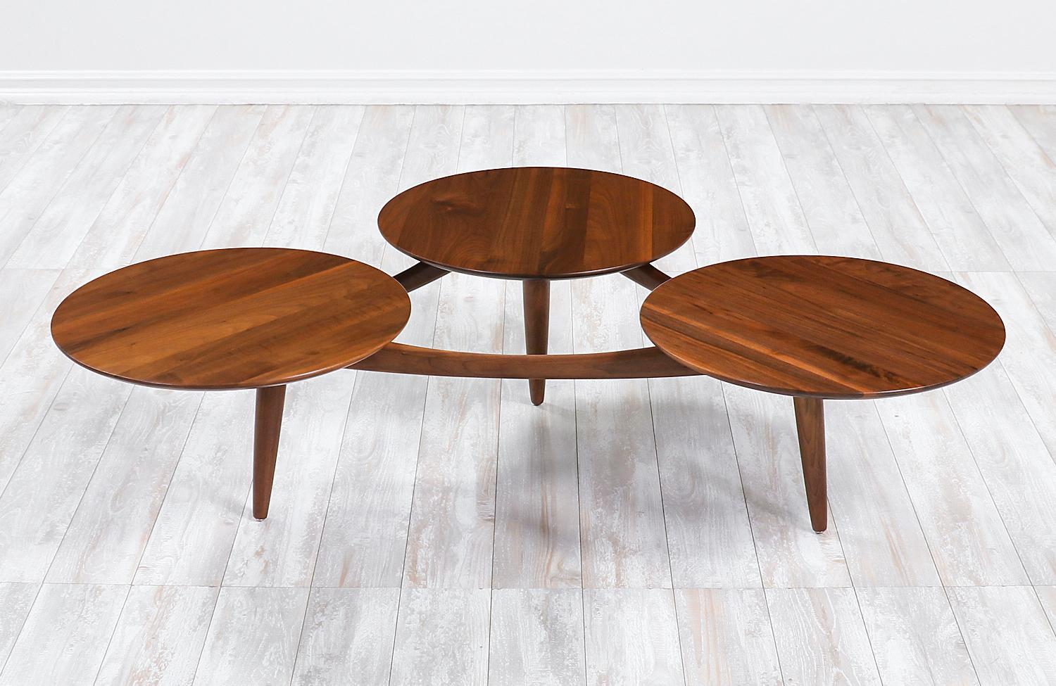 Mid-Century Modern Sculpted Floating-Top Coffee Table by ACE-HI at ...