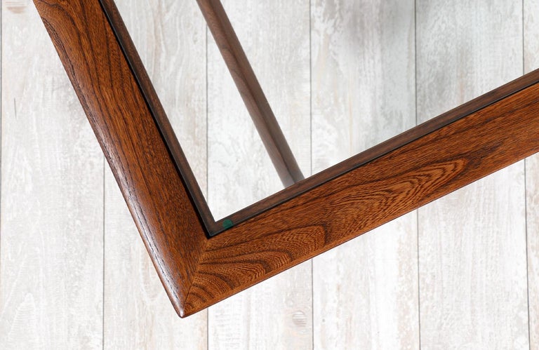 Mid-Century Modern Sculpted Walnut and Glass Coffee Table by Lane ...