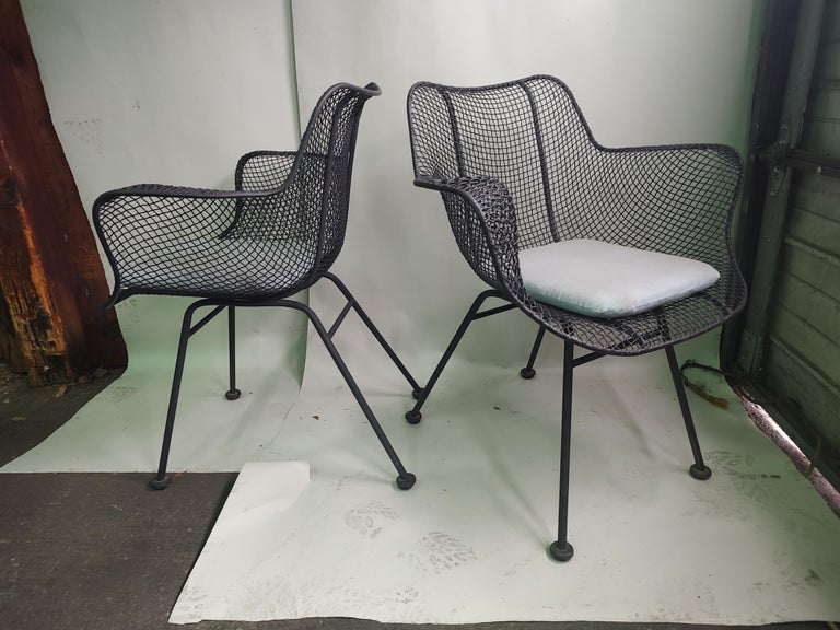 Mid-Century Modern Sculptura Outdoor Dining Lounge Chairs by Russell ...